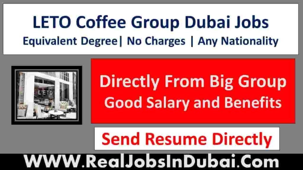 L ETO Caffe Dubai Careers Jobs Opportunities 2025 - RealJobs